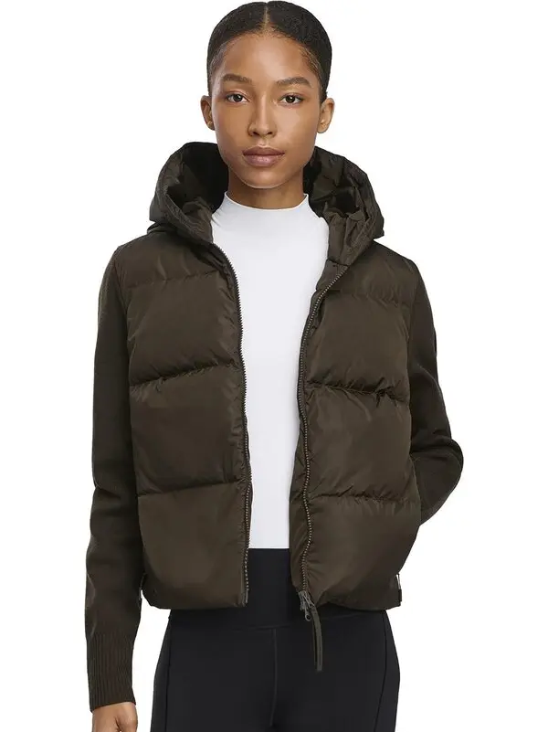 Canada Goose Hybridge® Wide Quilt Knit Hoodie Tonal Disc - Terra