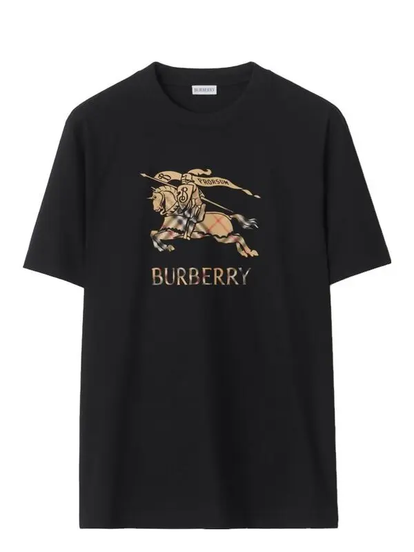Burberry Ekd Ombré Cotton T-shirt - Black