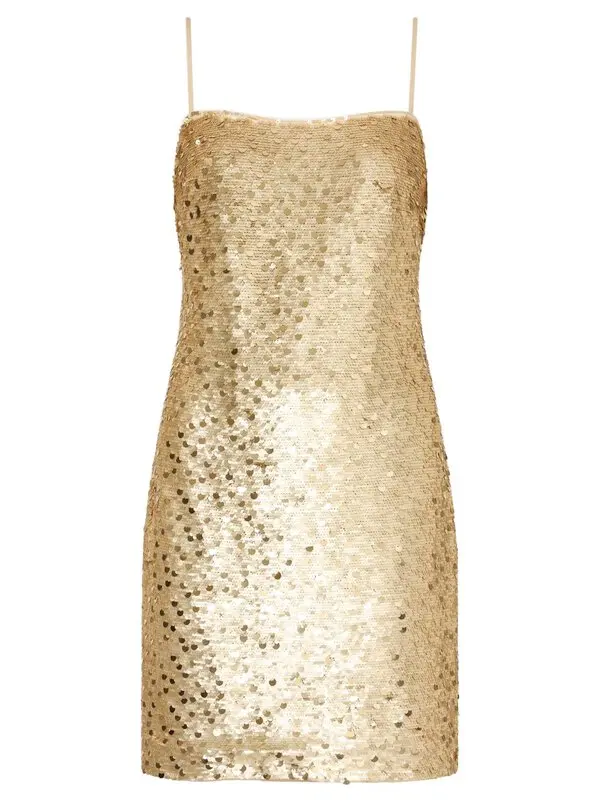 MILLY Colette Sequin Mini Dress - Gold