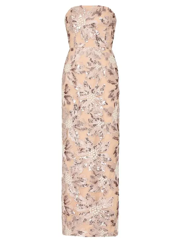 MILLY Meredith Sequin Maxi Dress - White