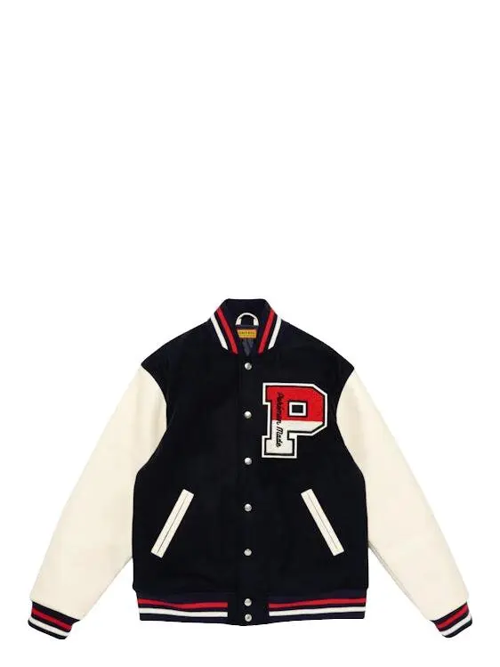 HUMAN MADE X Pokemon Varsity Jacket - Navy Blue