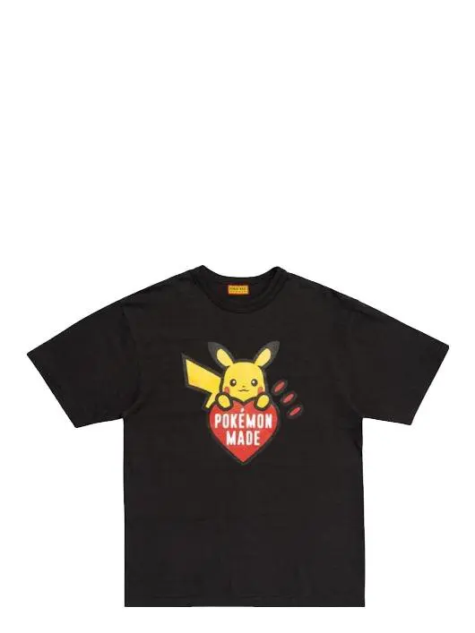 HUMAN MADE X Pokemon Graphic Pikachu Online Store T-shirt - Black