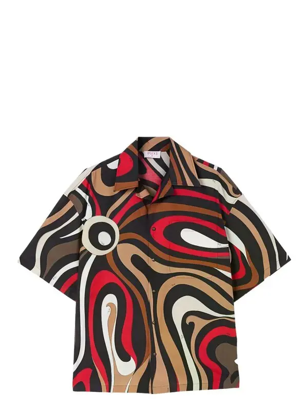 Emilio Pucci Marmo-print Shirt - Black