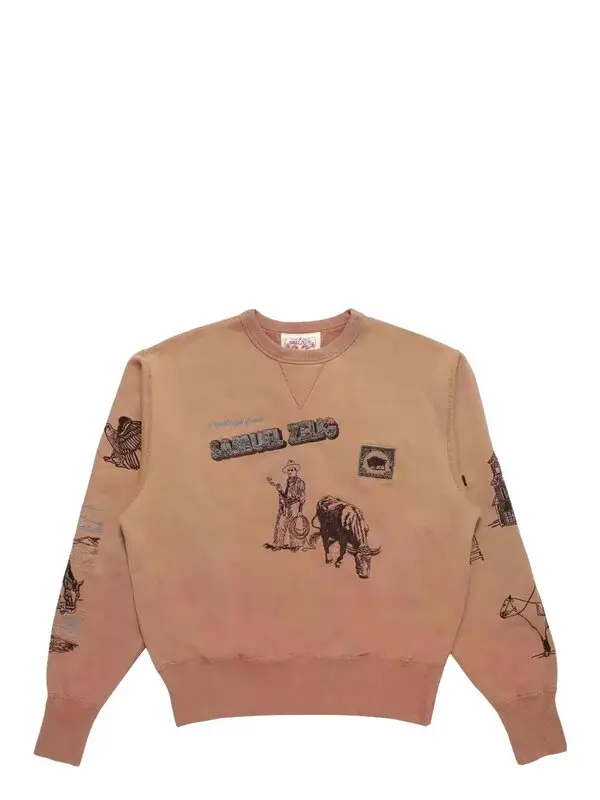 SAMUEL ZELIG Graphic Print Crewneck - Neutrals