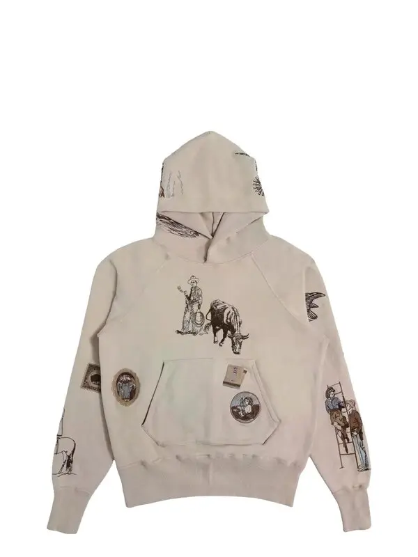 SAMUEL ZELIG Embroidered Hoodie - Neutrals