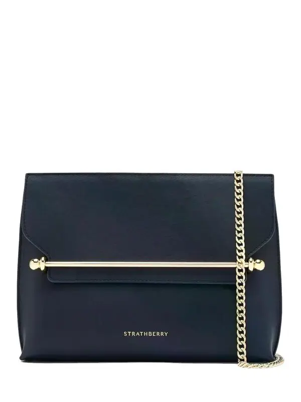 Strathberry Stylist Bar-chain Leather Clutch - Blue