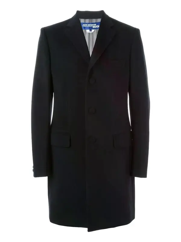 Junya Watanabe Long Wool-mix Coat - Black