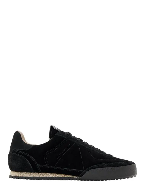 ALLSAINTS Harri Leather And Suede Low-top Sneakers - Black