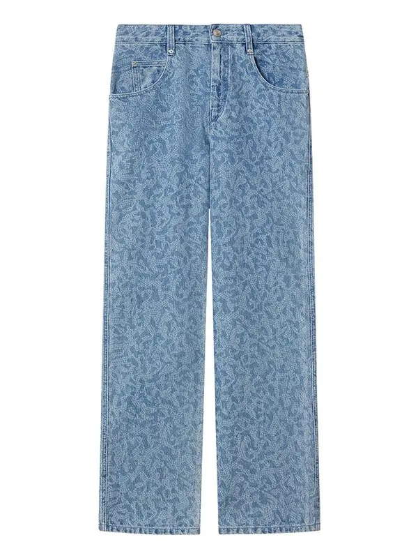 MARANT ETOILE Brinsa Studded Straight Leg Jeans - Blue