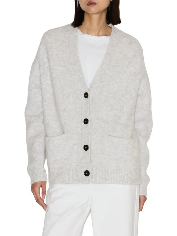 MARANT ETOILE Eborah Baby Alpaca Cardigan - Light Gray