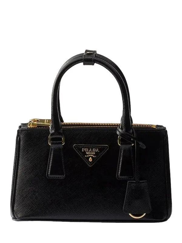 Prada Galleria Patent Saffiano Leather Mini-bag - Black