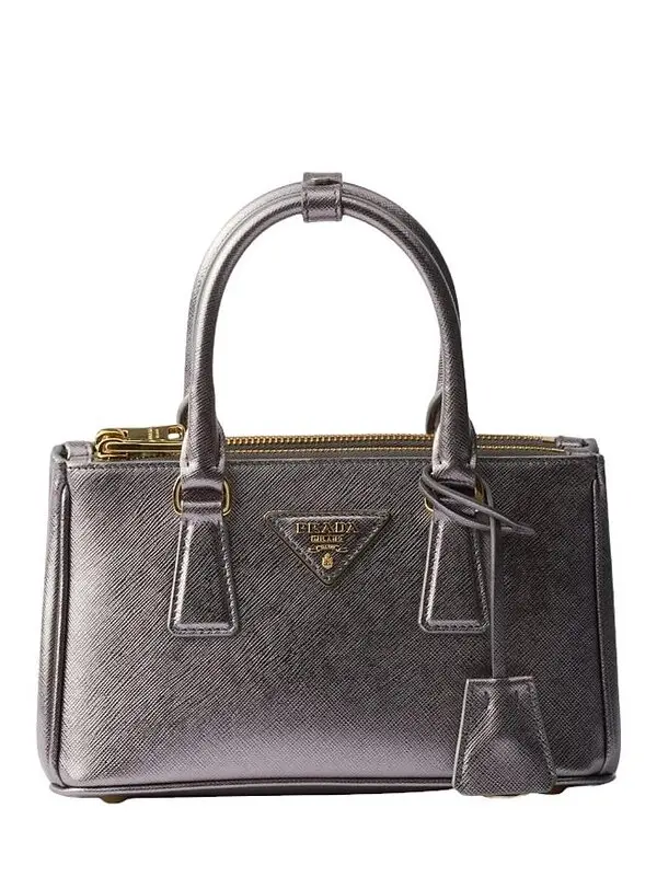 Prada Galleria Patent Saffiano Leather Mini-bag - Gold/black