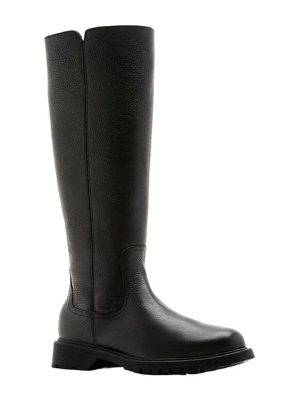 La Canadienne Harry Pebble Leather Tall Boots - Black