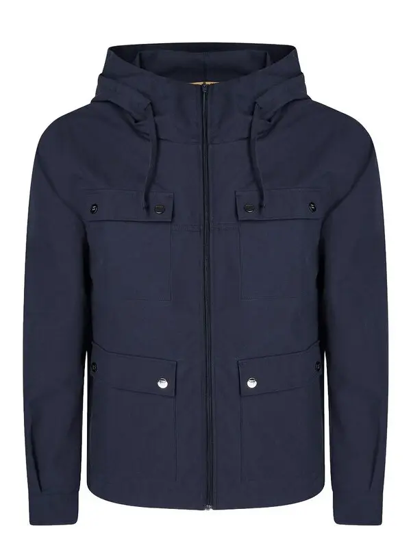 WE NORWEGIANS Lyngen Cotton-canvas Hooded Jacket - Navy