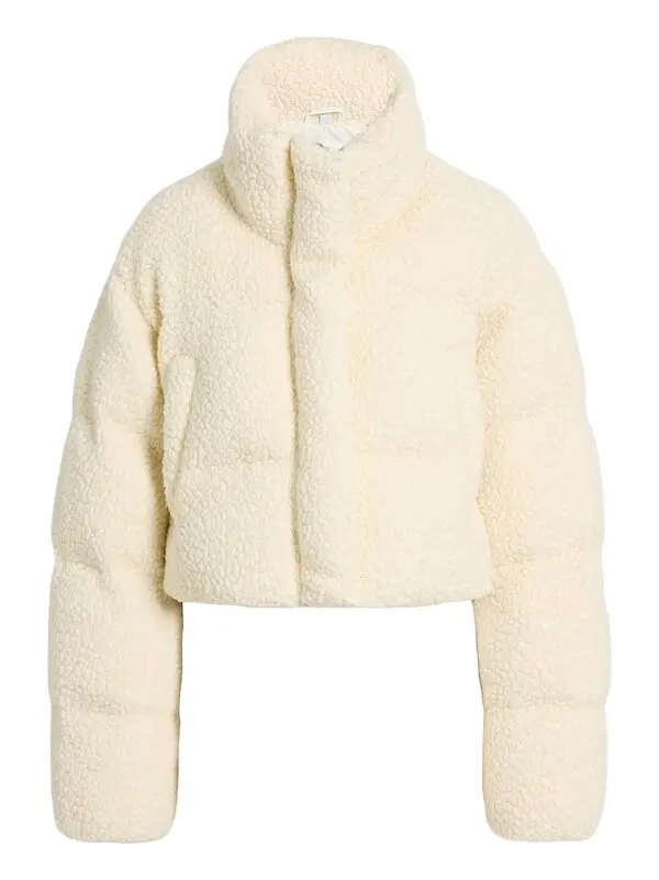 Cordova Cropped Quilted Wool-blend Fleece Ski Jacket - Ivory