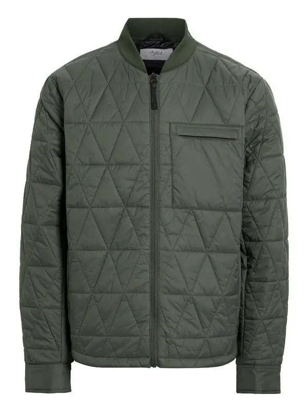 Aztech Mountain Corkscrew Quilted Padded Shell Jacket - Army Green