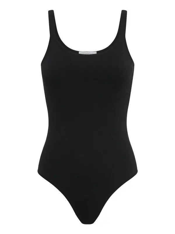 Gabriela Hearst Silk Anjea Knit Bodysuit - Black