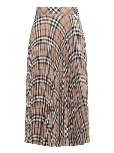 Burberry Pleated Midi Skirt - Beige
