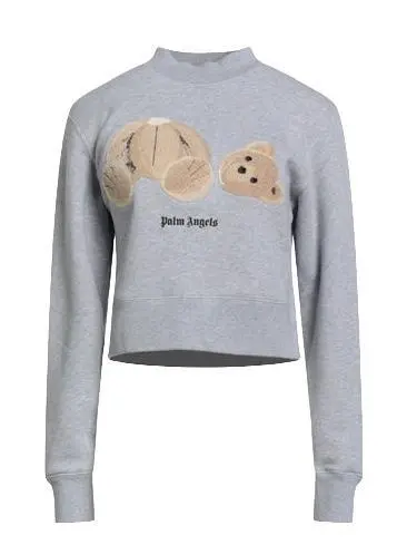Palm Angels Appliquéd French Terry Sweatshirt - Grey