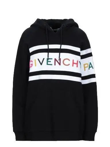 Givenchy Striped Logo Hooded Sweatshirt - Black