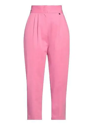 LIU •JO Woven Cropped Straight-leg Trousers - Pink
