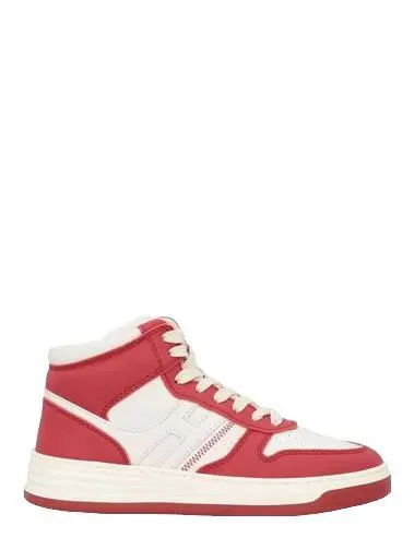 Hogan Leather High-top Sneakers - Red