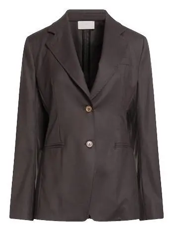 DRUMOHR Dark Virgin Wool, Silk, And Cashmere Blazer - Brown