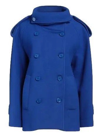 DONDUP Pea Coat With Button Detail - Blue