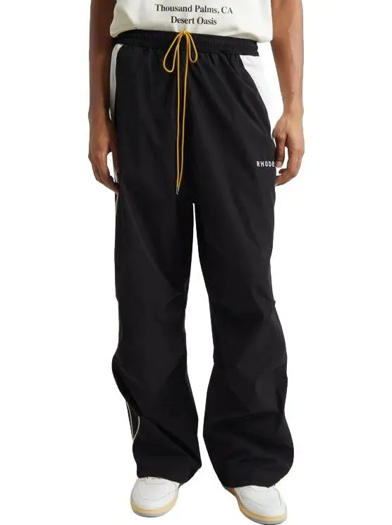 Rhude Ramona Piped Track Pants - Black/white
