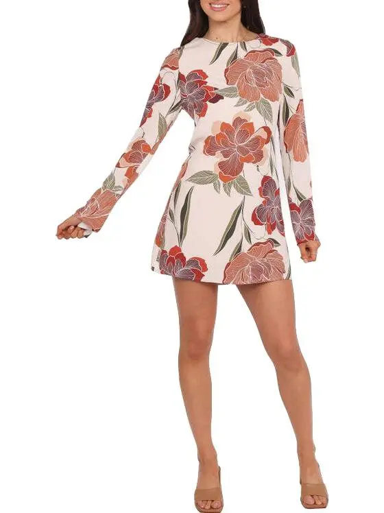PETAL & PUP Elanira Floral Long Sleeve Mini Dress - Fall Floral
