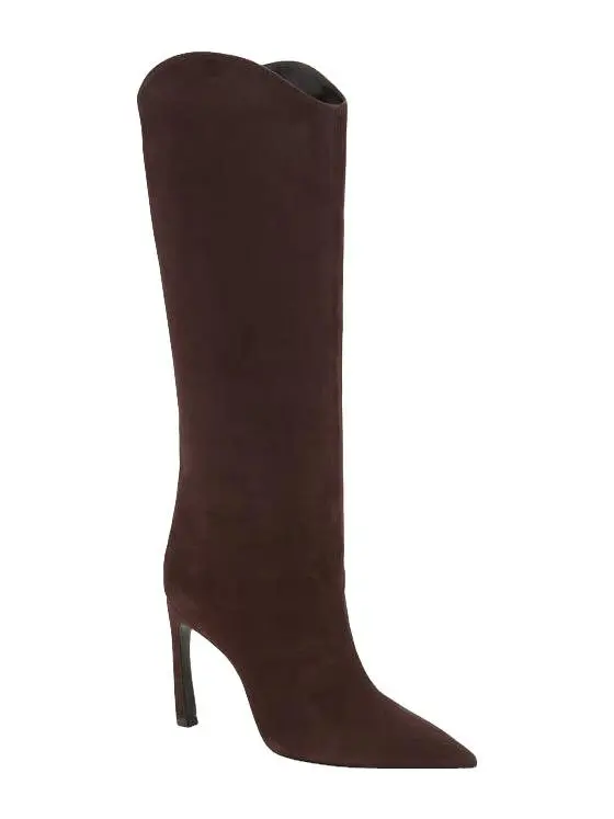 Schutz Maryana Sculpt Stiletto Boot - Dark Chocolate