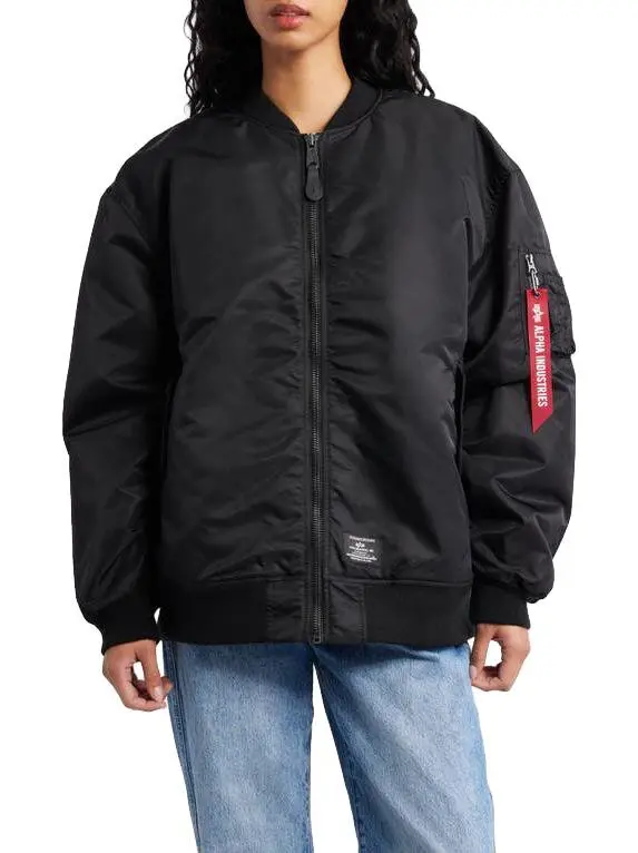 Alpha Industries Ma-1 Oversized Flight Jacket - Black