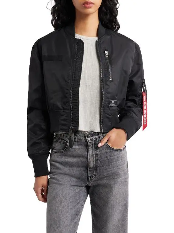 Alpha Industries L-2b Gen Crop Flight Jacket - Black