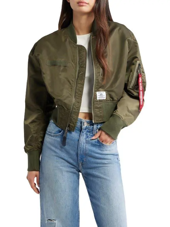 Alpha Industries L-2b Gen Crop Flight Jacket - Green