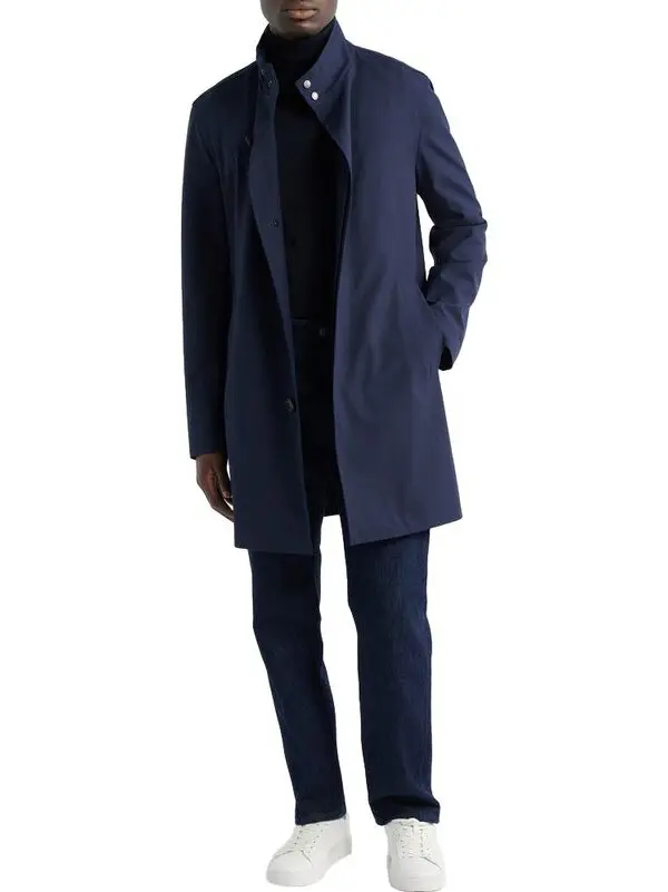 BOSS Hyde Longline Coat - Dark Blue