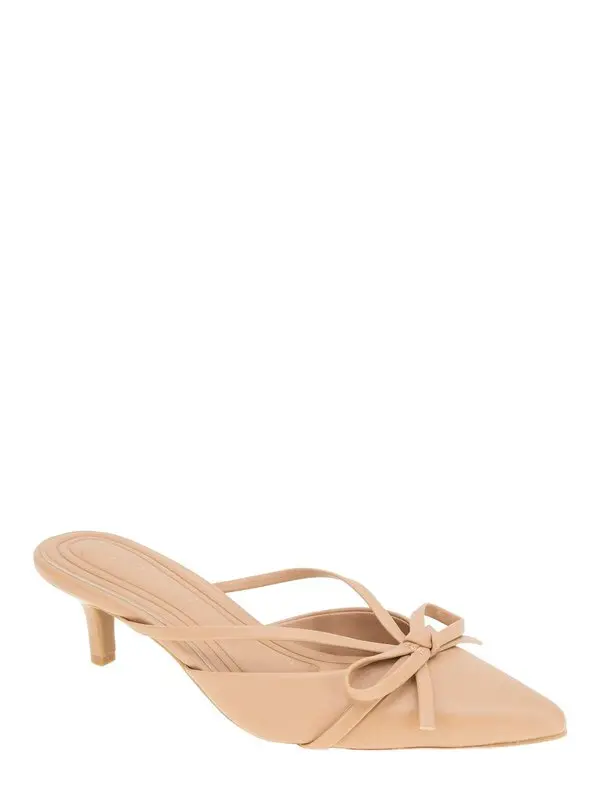 Bcbgmaxazria Pointed Toe Kitten Heel Mule - Tan