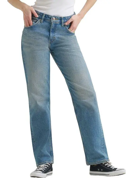 LEEM Rider Classic High Waist Straight Leg Jeans - To The Sky