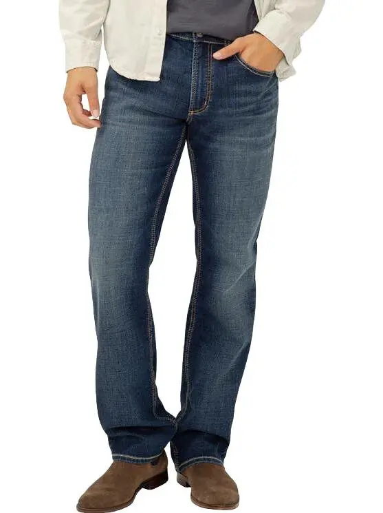SILVER JEANS CO. Zac Relaxed Fit Straight Leg Jeans - Trafalgar