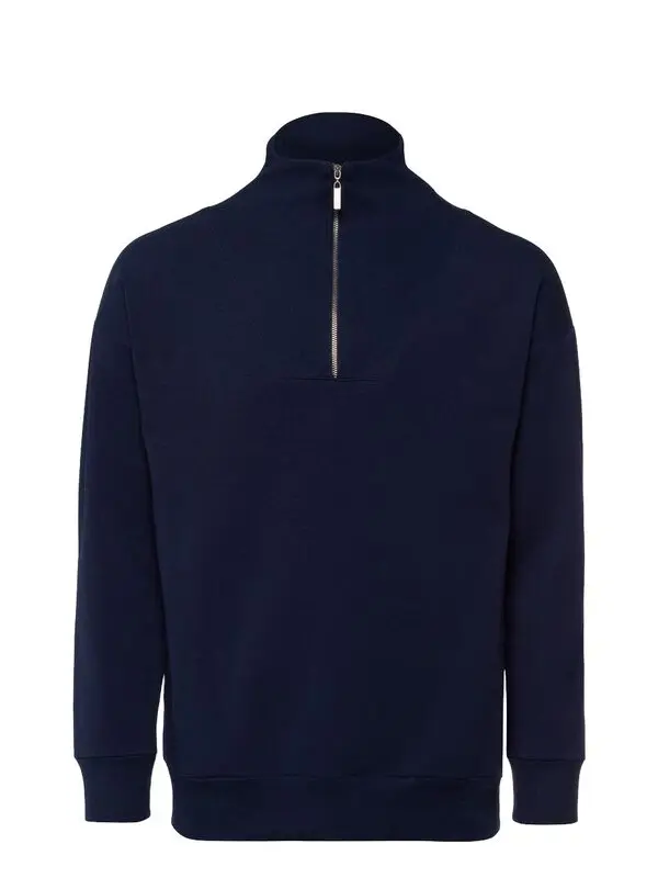 Hanro Organic Cotton French Terry Sweatshirt - Deep Navy