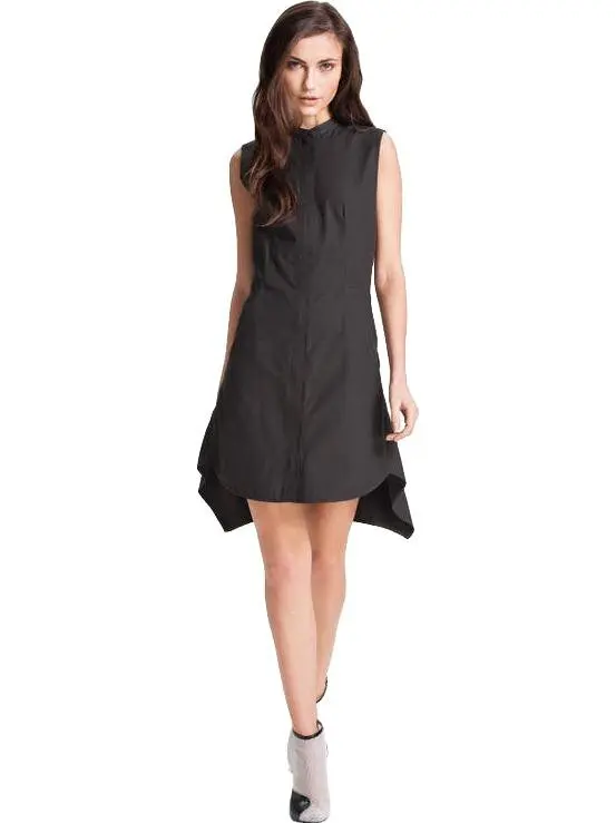 3.1 Phillip Lim Flirt Sleeveless Gabardine Shirtdress - Charcoal