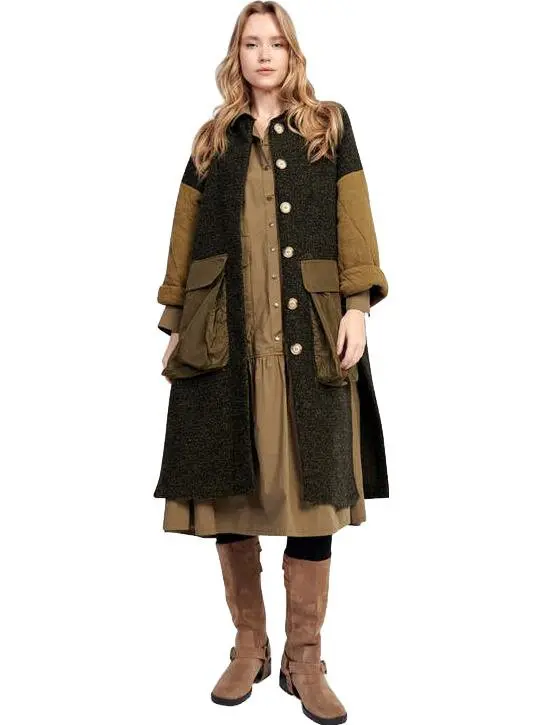 Alembika Citadel Maxi Coat - Khaki