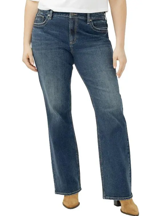 SILVER JEANS CO. Avery Curvy High-waist Bootcut Jeans - Berkeley