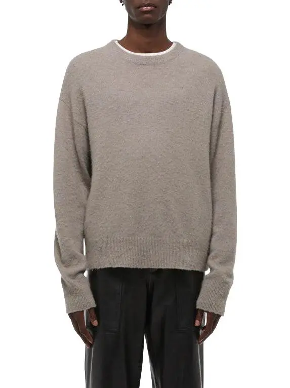Helmut Lang Brushed Wool & Cashmere Sweater - Fog