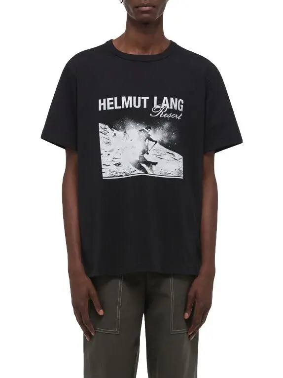 Helmut Lang Skier Graphic T-shirt - Black