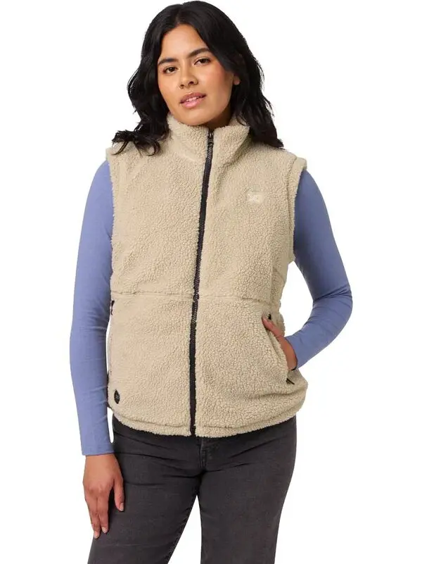 MOBILE WARMING Upland Heated High-pile Fleece Vest - Coffee