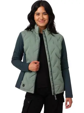 MOBILE WARMING Aria Natural Down Hybrid Heated Jacket - Sage/olive