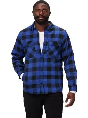 MOBILE WARMING 3 Season Flannel Heated Shirt Jacket - Blue