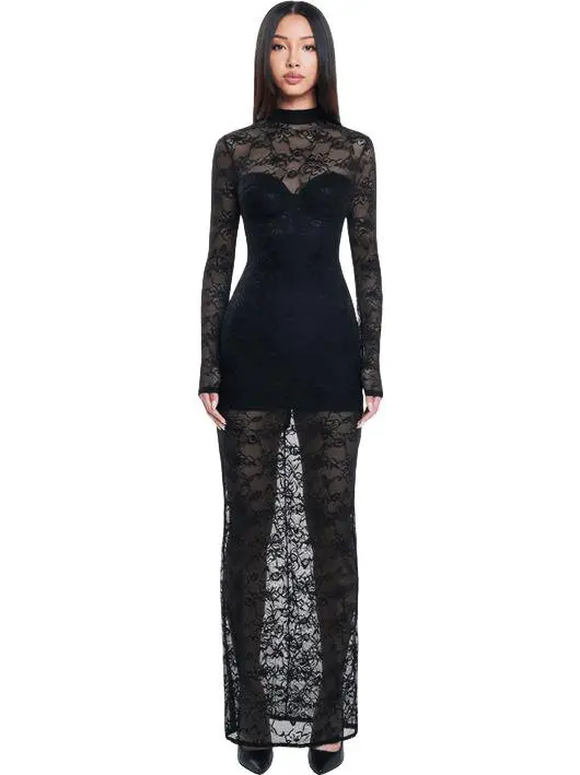 OW Addison Maxi Dress - Black Lace