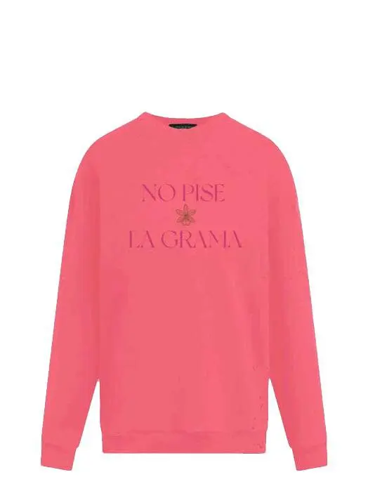 NO PISE LA GRAMA Salty Flower Sweatshirt - Pink