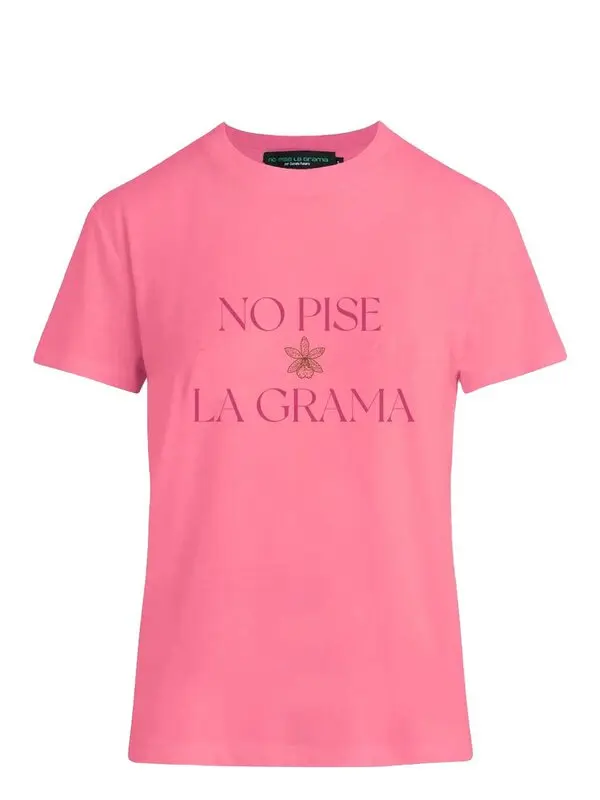 NO PISE LA GRAMA Salty Flower T-shirt - Pink